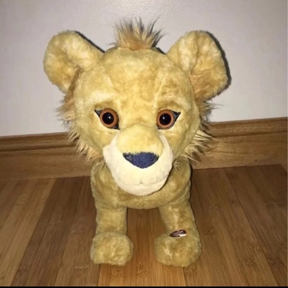 Disney | Toys | Nwt Disney The Lion King Talking Real Life Simba Plush ...
